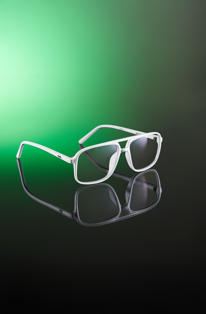 ESL x Zenni Aviators White – ESL Shop